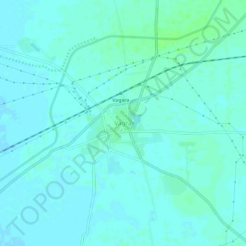Mapa topográfico Vagra, altitude, relevo