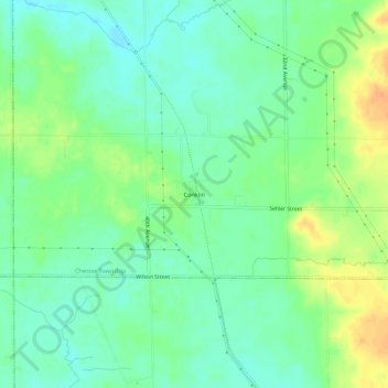 Mapa topográfico Conklin, altitude, relevo