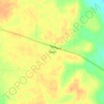 Mapa topográfico Fleet, altitude, relevo