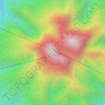 Mapa topográfico Mount Labo, altitude, relevo