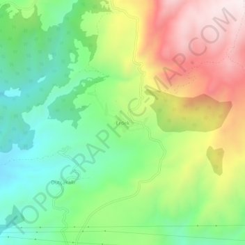 Mapa topográfico Erdek, altitude, relevo
