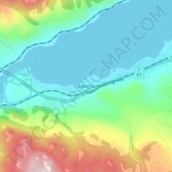 Mapa topográfico Savona, altitude, relevo