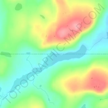 Mapa topográfico Península do Labrador, altitude, relevo