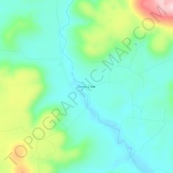Mapa topográfico Cherry Creek, altitude, relevo
