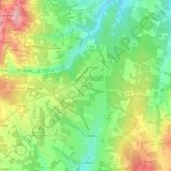 Mapa topográfico Mapas, altitude, relevo