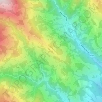 Mapa topográfico Forst, altitude, relevo