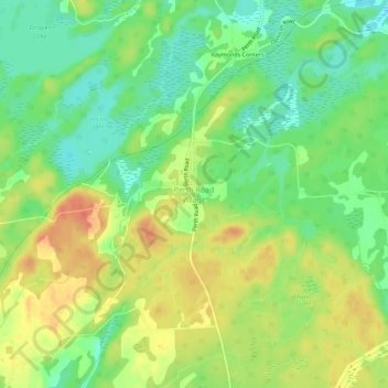 Mapa topográfico Perth Road Village, altitude, relevo