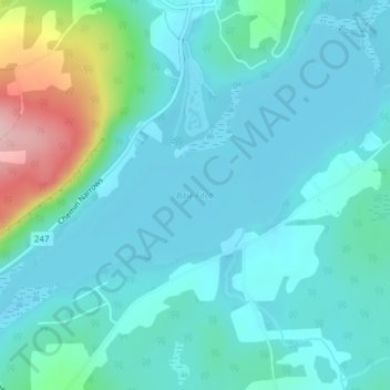 Mapa topográfico Baie Fitch, altitude, relevo