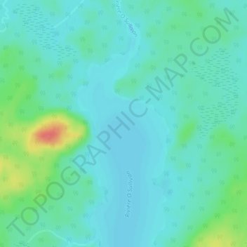 Mapa topográfico Lac de la Ligne, altitude, relevo