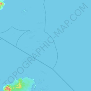 Mapa topográfico Sand Cay, altitude, relevo