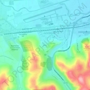 Mapa topográfico Dallas, altitude, relevo