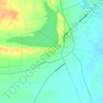 Mapa topográfico Shinay, altitude, relevo