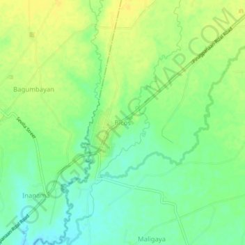 Mapa topográfico Bicos, altitude, relevo