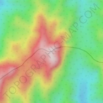 Mapa topográfico Bukit Kutu, altitude, relevo