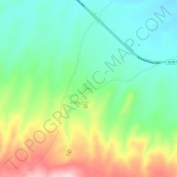 Mapa topográfico Eren, altitude, relevo