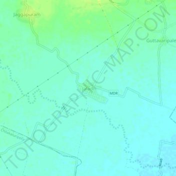 Mapa topográfico Jaladi, altitude, relevo