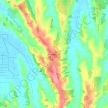 Mapa topográfico Paerata Ridge, altitude, relevo