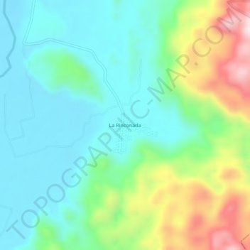 Mapa topográfico La Rinconada, altitude, relevo