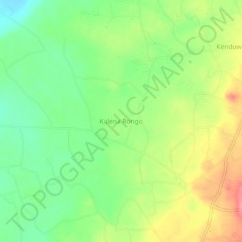 Mapa topográfico Kalena Rongo, altitude, relevo