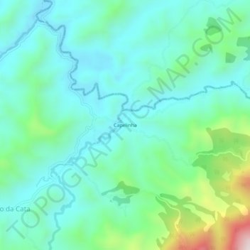 Mapa topográfico Capelinha, altitude, relevo