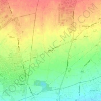 Mapa topográfico Villotte, altitude, relevo