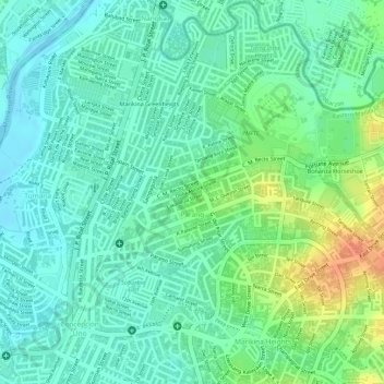 Mapa topográfico Parang, altitude, relevo