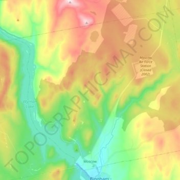 Mapa topográfico Moscow, altitude, relevo