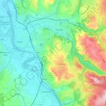 Mapa topográfico 03200, altitude, relevo
