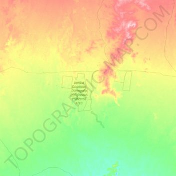 Mapa topográfico Nebine, altitude, relevo