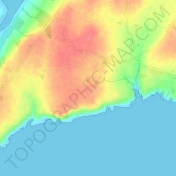 Mapa topográfico Coolum, altitude, relevo