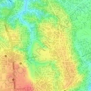 Mapa topográfico Mbagala Kuu Magharibi, altitude, relevo