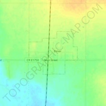 Mapa topográfico Elmer, altitude, relevo