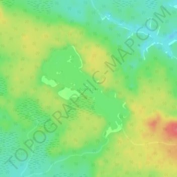 Mapa topográfico Bobs Lake, altitude, relevo