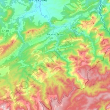 Mapa topográfico Beceite / Beseit, altitude, relevo