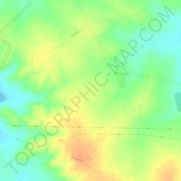 Mapa topográfico Paranda, altitude, relevo
