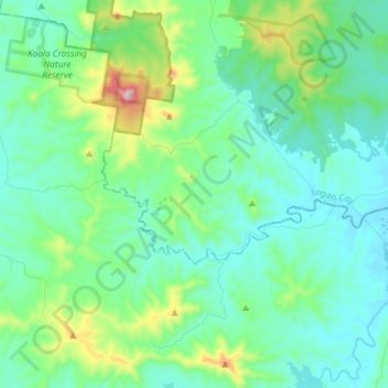 Mapa topográfico Undullah, altitude, relevo