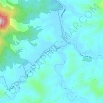 Mapa topográfico Uki, altitude, relevo