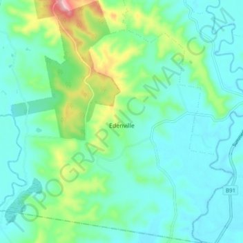 Mapa topográfico Edenville, altitude, relevo