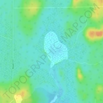 Mapa topográfico Lac Lusignan, altitude, relevo