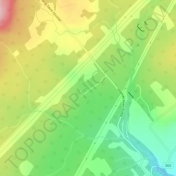 Mapa topográfico Lac d'Argent, altitude, relevo