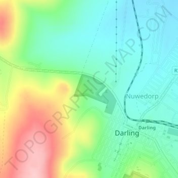 Mapa topográfico Darling Wildflower Nature Reserve, altitude, relevo