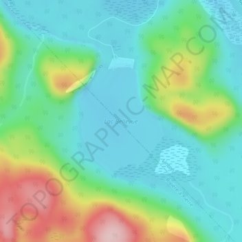 Mapa topográfico Lac Bellevue, altitude, relevo