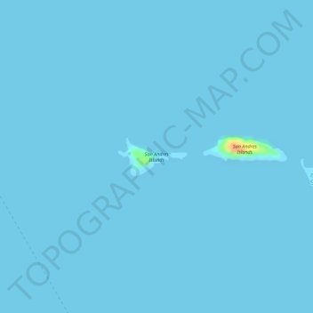 Mapa topográfico San Andres Islands, altitude, relevo